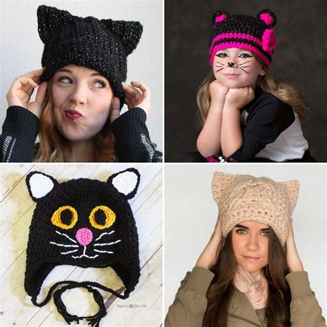 25 Free Crochet Cat Hat Patterns Cat Beanie Pattern
