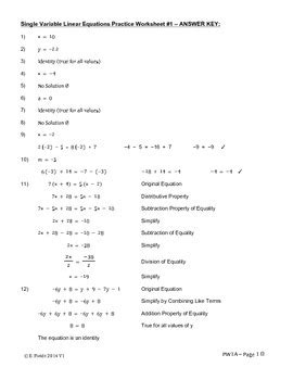 Solving Single Variable Linear Equations Variable On Both Sides Short Version
