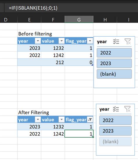 how to hide blank option in a slicer r excel
