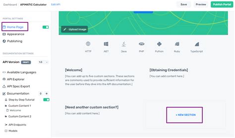 customize portal settings apimatic documentation