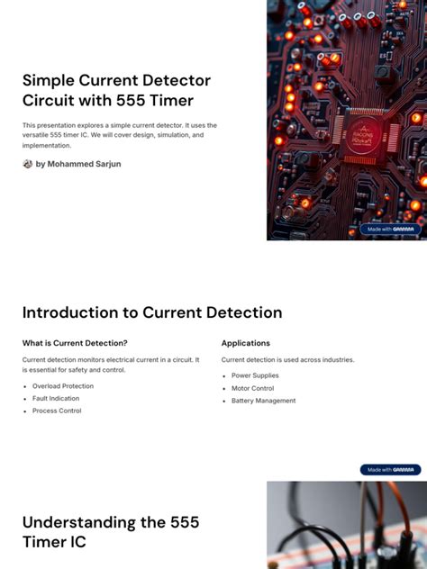 Simple Current Detector Circuit With 555 Timer Pdf
