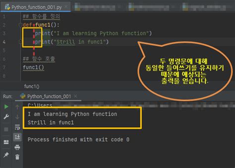 5 2 파이썬 함수 예제 호출 들여쓰기 인수 및 반환 값