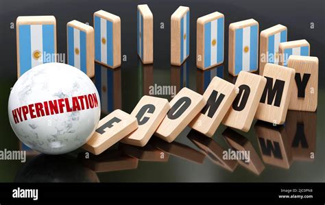 Argentina And Hyperinflation Economy And Domino Effect Chain