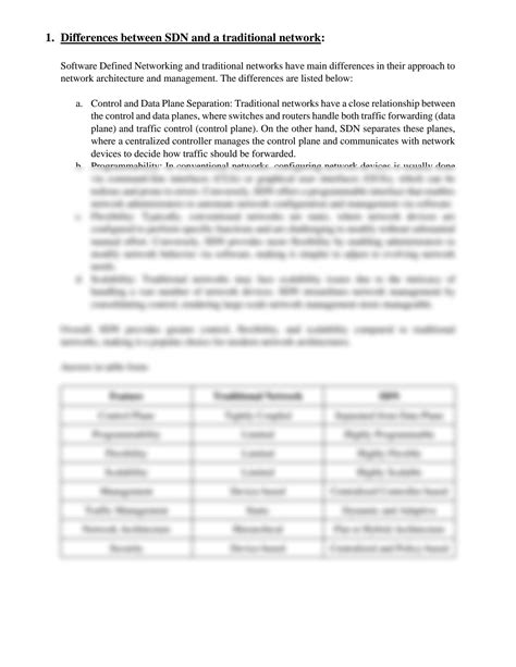 SOLUTION Differences Between Sdn And Traditional Networks Studypool