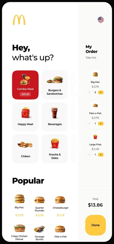 Mcdonalds Kiosk Redesign Reference Food Kiosk Food App Kiosk