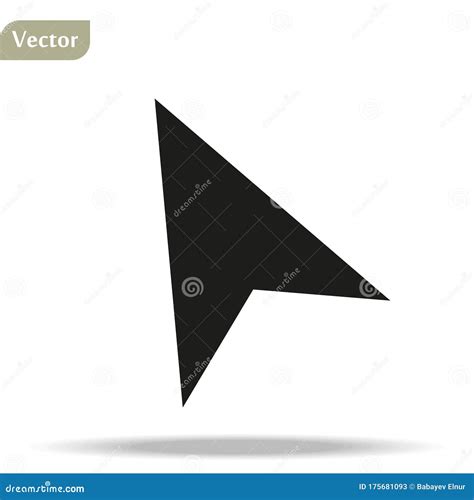 Computer Mouse Click Pointer Cursor Arrow Flat Vector Icon For Apps And Websites Stock