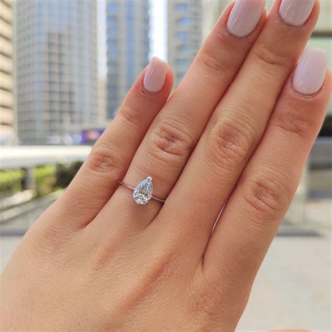 1 Carat Pear Engagement Ring Shop On Pinterest