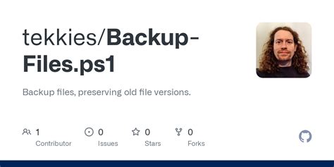GitHub Tekkies Backup Files Ps Backup Files Preserving Old File Versions