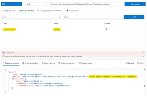Request Header Consistencylevel Eventual Is Not Sent Correctly · Issue