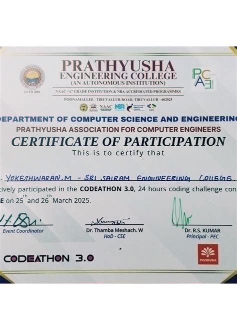 Codeathon3 Hackathon Codingchallenge Prathyushaengineeringcollege Yokeshwaran M