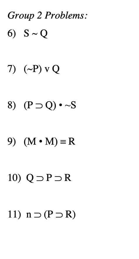 Solved Group Well Formed Formulas And Main Operators Chegg