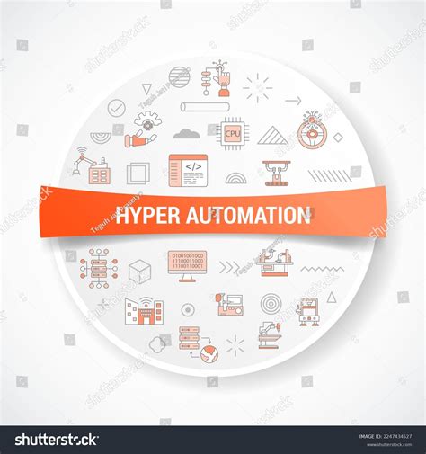 Hyper Automation Concept Icon Concept Round Stock Vector Royalty Free
