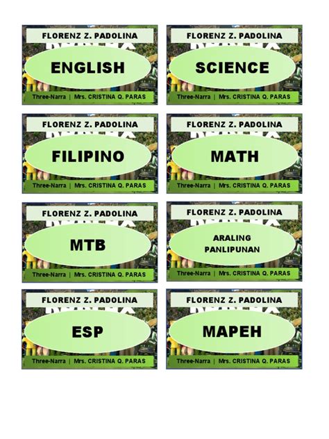 Notebook Label Pdf