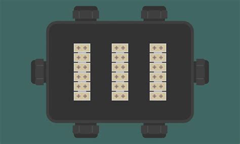 Premium Vector Rectangle Junction Box With Cable Glands And Busbars