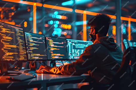 A Dark Room Comes Alive With The Futuristic Glow From A Variety Of