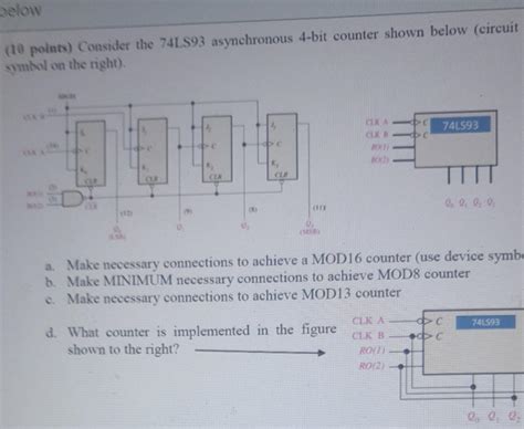 solved below 10 points consider the 74ls93 asynchronous