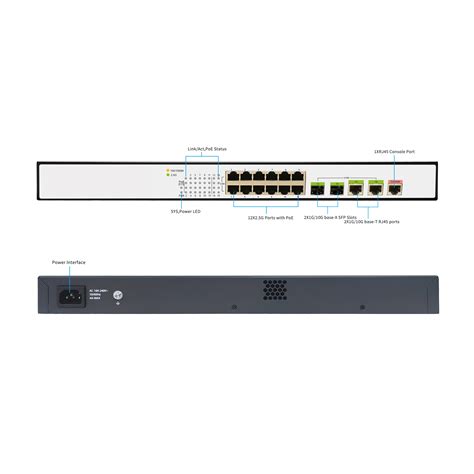 Gigabit Port Poe Network Switch W Bt Poe Ethernet Metal Managed Network Switch Buy W