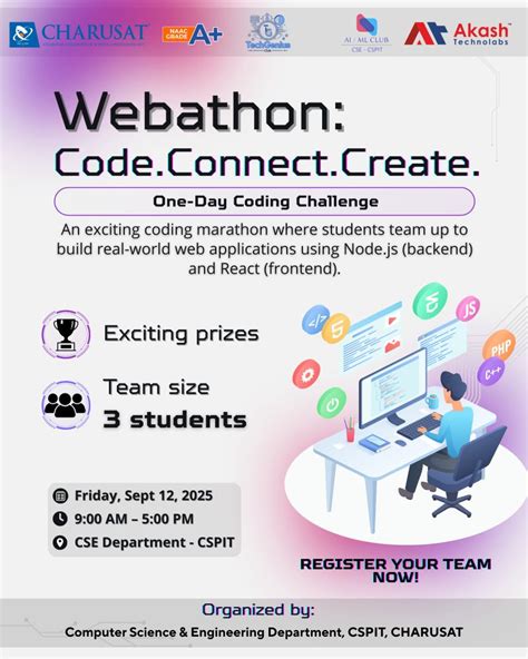 Webathon Csefuture Techchallenge Innovatewithcode Charusattech