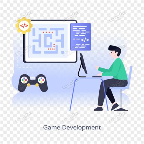 사이트 인 코딩 평면 삽화 가 있 는 게임 기 Png 일러스트 무료 다운로드 Lovepik