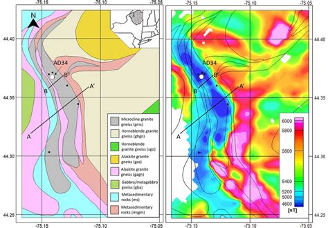 Geological And Aeromagnetic Maps Modified From Balsley And Download Scientific Diagram