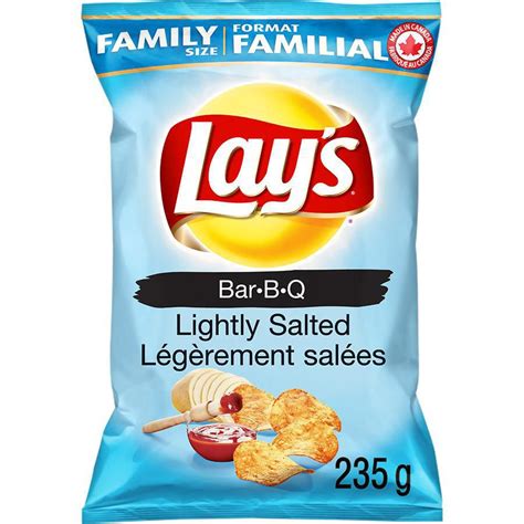 Lays Barbecue Lightly Salted Potato Chips 235g83 Oz Imported From Canada Ebay