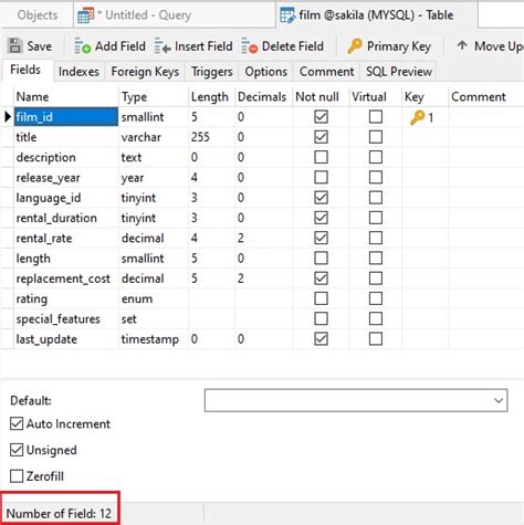 Obtaining Meta Data About Database Table Columns