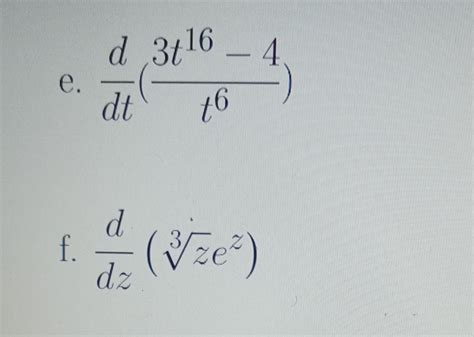Solved 5 Derivative Of Polynomial Functions Evaluate The