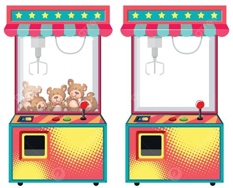 Arcade Game Machines With Dolls Picture Drawing Art Vector Picture Drawing Art Png And Vector