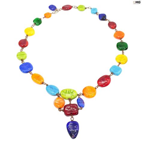 몰타 에스닉 목걸이 베네치아 비즈 오리지널 무라노 유리 Omg