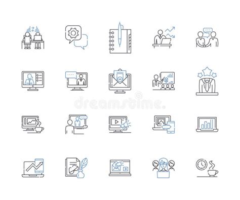 Collaboration And Teamwork Line Icons Collection Synergy Partnership Cohesion Unity