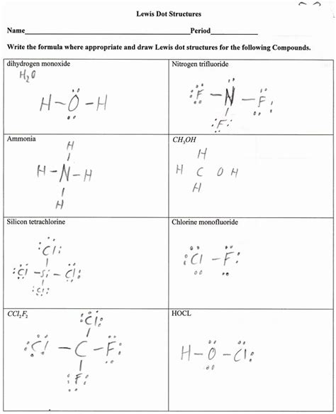 50 Lewis Structure Worksheet With Answers Chessmuseum Template Library