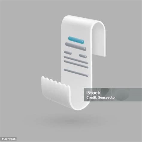 재무 정보가 포함 된 목록 또는 명세서를 할 수 있습니다 격리된 청구서 또는 수표 텍스트와 함께 종이 문서에 쓰기 3차원 3d 스타일의 벡터 3차원 형태에 대한 스톡 벡터