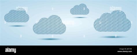 Cloud Computing Made With Binary Code In Background Blue Stock Vector Image And Art Alamy