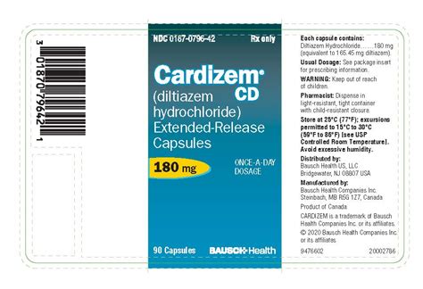 Cardizem Cd Fda Prescribing Information Side Effects And Uses