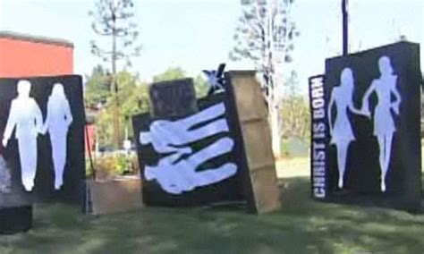 Gay Nativity Scene Featuring Same Sex Couples Holding Hands Is