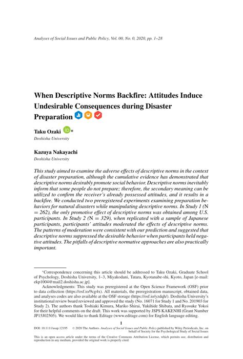 pdf when descriptive norms backfire attitudes induce undesirable