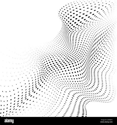 Abstract Halftone Background With Dynamic Waves Halftone Design Element Motion Effect Warp