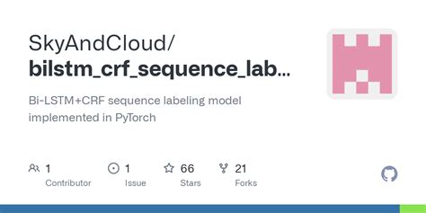 Github Skyandcloudbilstmcrfsequencelabelingpytorch Bi Lstmcrf