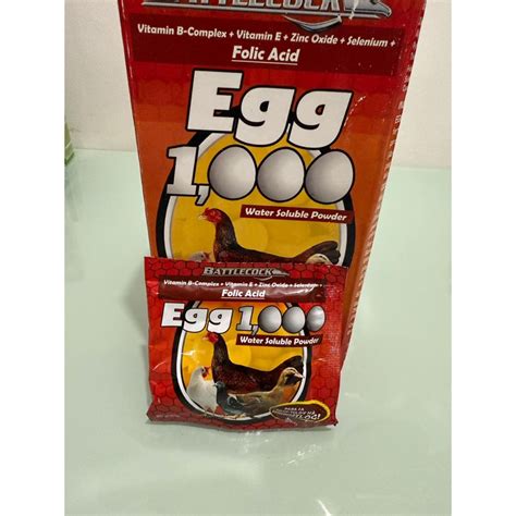 Egg 1000 Water Soluble Powder Battlecock 20g Per Sachet Shopee
