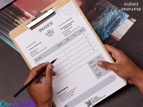 Editable Medical Invoice Template Minimalist Business Invoice Custom Doctor S Medical Bill