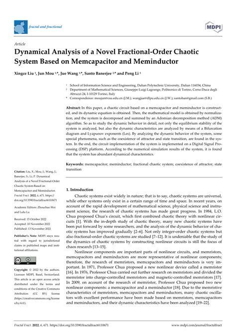 pdf dynamical analysis of a novel fractional order chaotic system