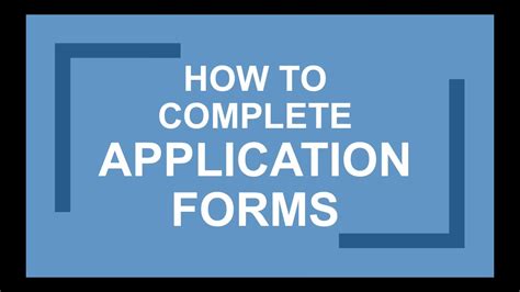 How To Fill In Job Application Forms Career Help Youtube