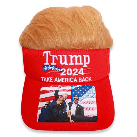 Trump Hat Trump 2024 Hat With Hair Maga Hat Donald Trump Hat Take
