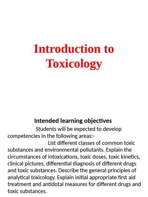 8 Introduction To Toxicology Pdf Toxicology Poison