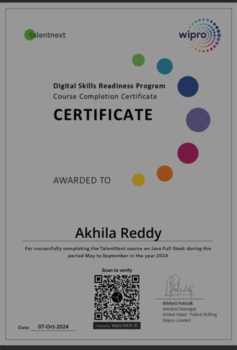 akhila reddy on linkedin javafullstack talentnext wipro digitalskills certified