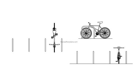 Bicycle Dwg Autocad Drawing Downhill Mountain Bike Dwg