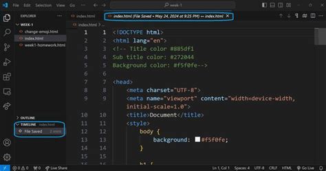 vs code timeline geeksforgeeks
