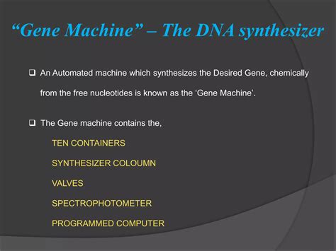 Chemical Synthesis Of Dna By Prabhu Thirusangu Pptx