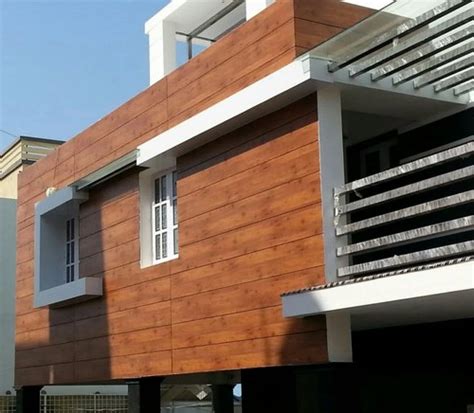 Brown Wooden Hpl Exterior Cladding Thickness 4 Mm At ₹ 300sq Ft In