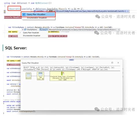 efcore visualizer ef执行计划 tooyom